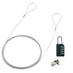 ■ノート・デスクトップパソコン他セキュリティスロットを持つ機種（液晶ディスプレイ、プロジェクターなど）に簡単取り付けできます。■マウス・テンキーなど周辺機器も同様にロックできます。サイズ :・ワイヤー長:2.0m・ワイヤー直径:2.2mmセ...