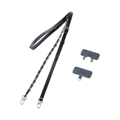 ●セット内容:ショルダーストラップ、ストラップシート(1口/2口)各1枚 ●サイズ:【ショルダーストラップ】全長約550〜680mm、【ストラップシート】W65mm×D0.6mm×H43mm ●材質:ポリエステル、亜鉛合金、合成皮革 ●カラ...