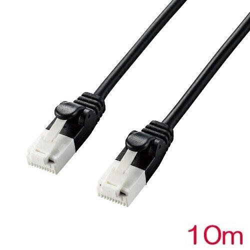 ●カラー:ブラック●伝送速度:10Gbps●インターフェイス:RJ-45コネクター●環境配慮事項:EU　RoHS指令準拠（10物質）●規格:Cat6A準拠（10GBASE-T/1000BASE-TX/1000BASE-T/100BASE-T...
