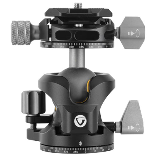 クイックシュー:QS-45H タイプ:自由雲台 耐荷重(kg):20 質量(g):375 サイズW×H(mm):90×95 ボール直径(mm):35 対応ネジ規格:1/4, 3/8 台座直径(mm):50 横ティルト:-90°～36° 水平...