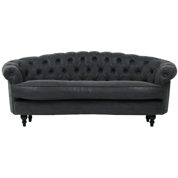 商品ID NM3P71K 商品名ヴィンテージブラックPUレザーフレンチスタイル3シーターソファ　MouSofa(モーソファ) サイズ横幅:1780 奥行:850 高さ:720mm(座面まで450) シートサイズ 横幅:1400 奥行:600...