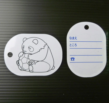 ■プラ板工作　ネームプレート(50枚)　留め具付 ●手作り工作　材料セット 【商品番号】 No.610 うさぎ No.611ライオン No.612メルヘン No.613さる No.2599ひつじ No.2600ねこ No.2601うさぎ N...