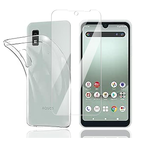 対応 AQUOS wish3 ケース AQUOS wish 3 SH-53D ガラスフイルム 【1枚ガラスフィルム+ 1枚ケース】SH-53D ケース 保護フィルム 採用日本旭硝子素材 高透過率 気泡ゼロ 指紋防止 飛散防止 吸収 貼り付け...