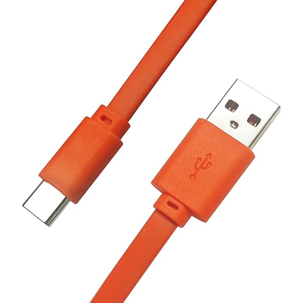 タイプC充電ケーブル Charge5、Go3、Clip4、JR POP、Flip 6、Pulse 5、Xtreme3/2、Boombox 2、QuantumワイヤレスBluetoothヘッドフォン充電ケーブル(100cm、オレンジ)ブランド...