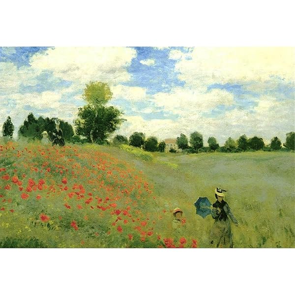ジグソーパズル マイクロピース 1000ピース パズル クロード・モネ「アルジャントゥイユのひなげし」 風景 アート 絵画 名画 花畑 自然 プレゼント 誕生日 クリスマス おしゃれ インテリア (26 x 38 cm)ブランド色グリーンモ...