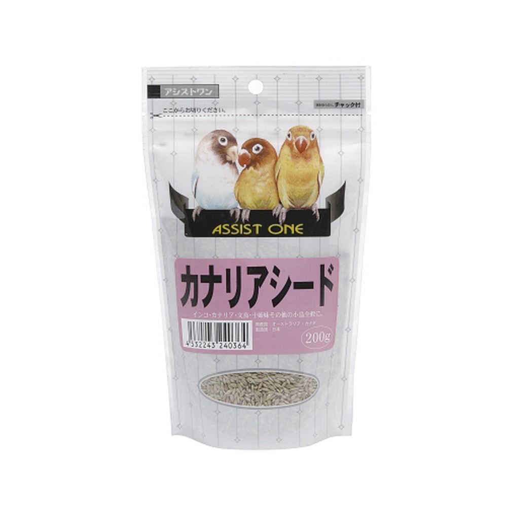 【商品説明】小鳥のおやつ用カナリアシードです。インコ・カナリア・文鳥・十姉妹その他の小鳥全般にどうぞ。　メインフードにプラスできる選べる単品フード【原材料】カナリアシード