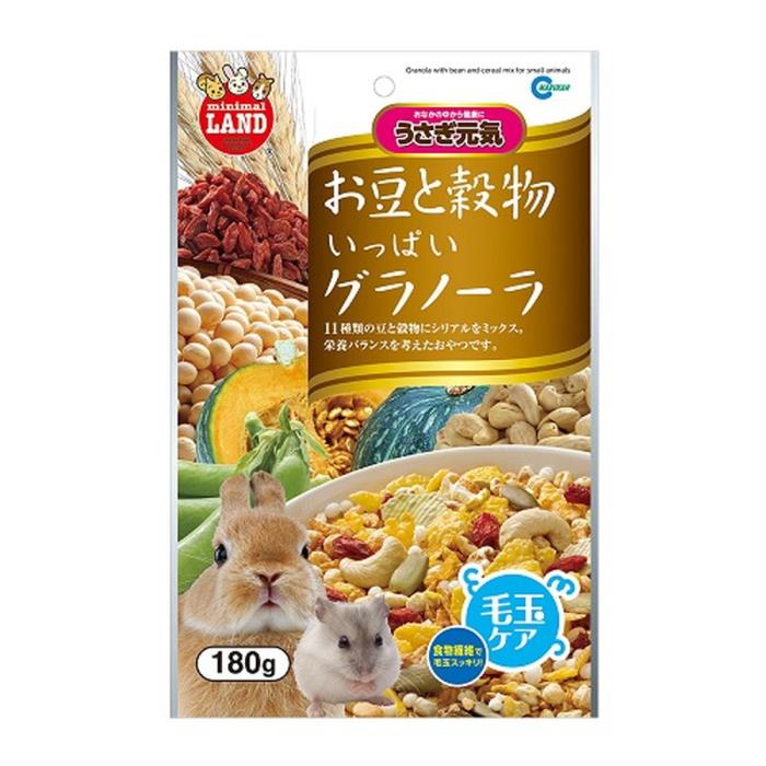 【商品説明】11種類の豆と穀物にシリアルをミックスした小動物のおやつです。　【原材料】大麦・砂糖・大豆・胚芽とうもろこし・えんどう豆・クコの実・かぼちゃの種・ピーナッツ・米パフ・ポップコーン・えん麦・とうもろこし・麦芽シロップ・きなこ・いな...