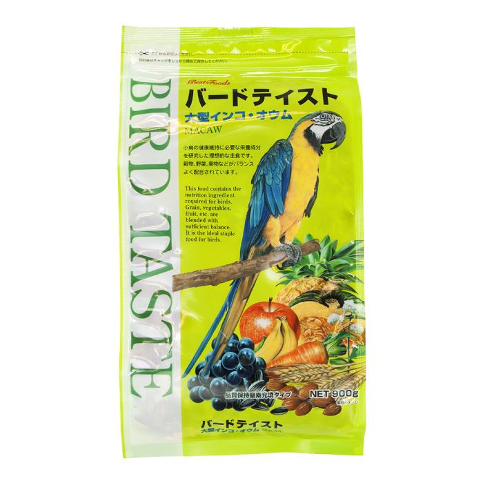 【商品説明】大型インコ、オウム専用に大好きなフルーツやアーモンド、ヘルシーなサフラワー、オーツ麦をブレンド。嗜好性をそこなわず、バランスのよい主食に仕上げました。　大型インコ、オウム専用食【原材料】ヒマワリ、圧ペントウモロコシ、オーツ麦（皮...