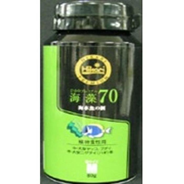 【商品説明】海藻を約70％の割合で配合した嗜好性抜群のペレットタイプ。バランスのとれた海水魚用総合栄養フードです　【原材料】海苔、わかめ、小麦粉、フィッシュミール、オキアミミール、イカミール、DHAオイル、乳化剤、粘結剤（アルギン酸NA）、...