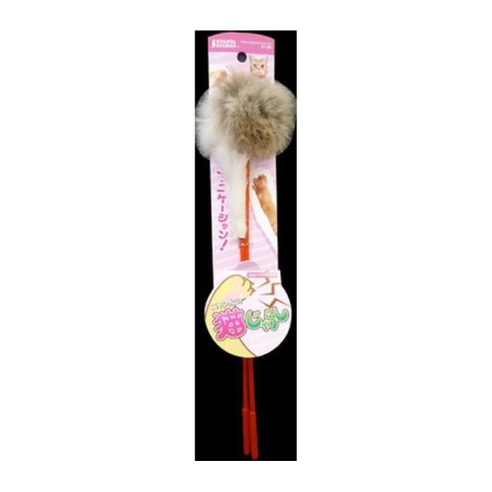 【商品説明】フワ玉・しっぽ付きの猫じゃらしです。　【原材料】うさぎ毛、ポリプロピレン
