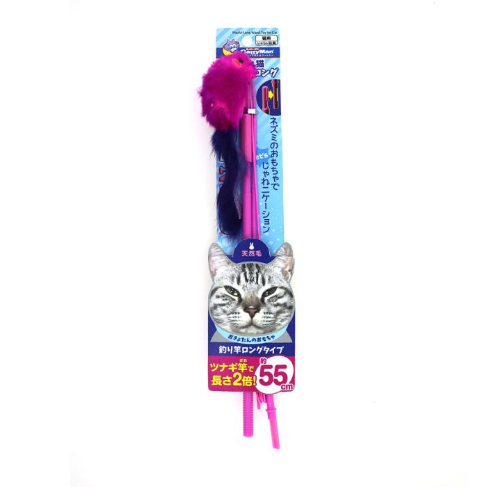 【商品説明】つりざおタイプの猫おもちゃ。えさはネズミです。　【原材料】
