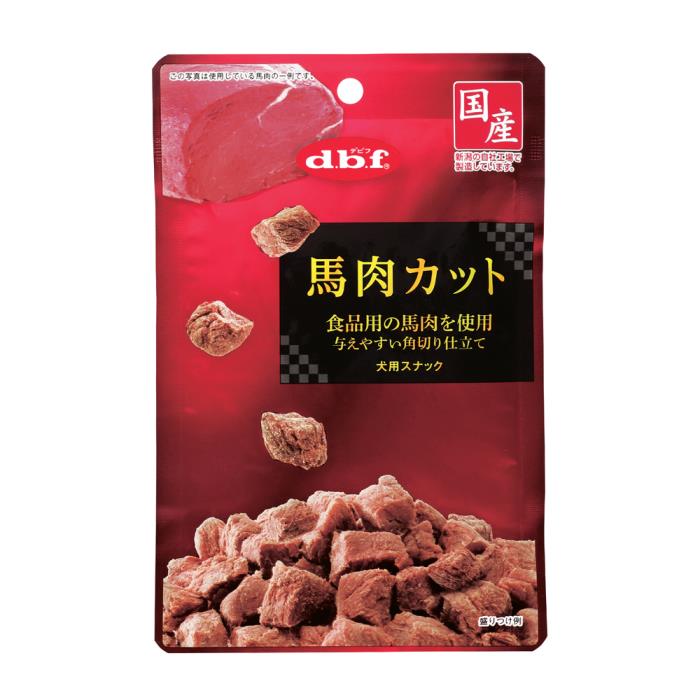【商品説明】馬肉をひとくちサイズにカットした食べやすい犬用スナックです。　デビフブランドは4つのこだわりがあります。健康に良いこと（素材と衛生へのこだわり）おいしいこと（嗜好性の高さ）選びやすいこと（ライフステージや目的別ラインアップ）与え...