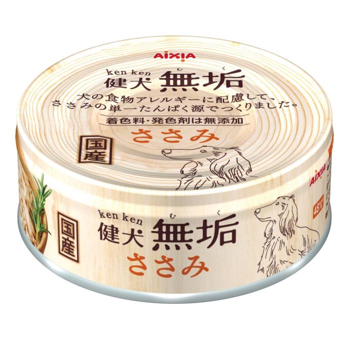 【商品説明】犬の食物アレルギーに配慮して、鶏ささみの単一たんぱく源仕立て。着色料・発色剤は無添加。水煮タイプ。　【原材料】鶏ササミ