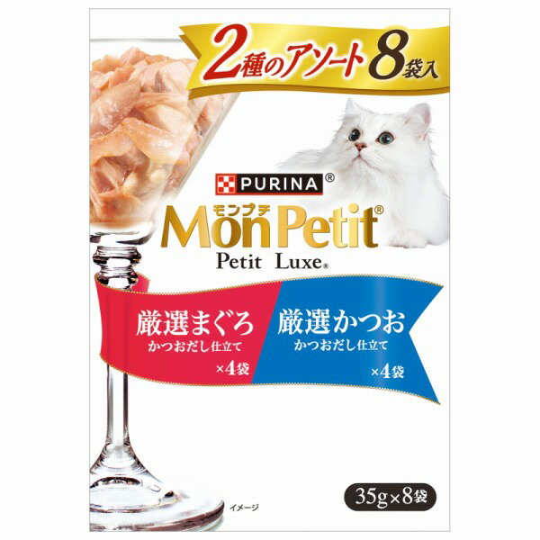 【商品説明】食べきりサイズの贅沢ウェットフード【原材料】＜厳選まぐろ＞魚介類（かつお、まぐろ、フィッシュエキス）、調味料、増粘安定剤（加工でんぷん、増粘多糖類）、カラメル色素、ビタミンE＜厳選かつお＞魚介類（かつお、フィッシュエキス）、調味...