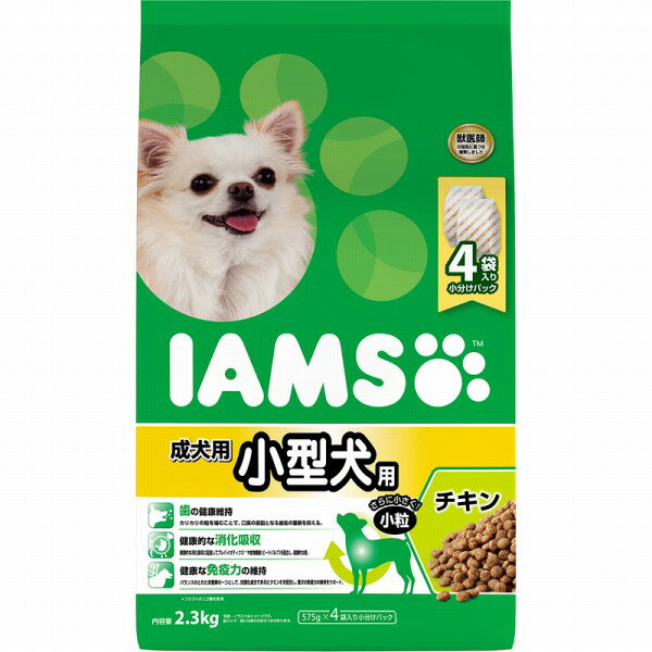 【商品説明】小型犬にぴったりな製品設計。ワンちゃんが大好きなチキンを使用。【原材料】肉類（チキンミール、チキンエキス等）、小麦、とうもろこし、大麦、チキンオイル（オメガ6脂肪酸源）、乾燥ビートパルプ（食物繊維源）、フィッシュオイル（オメガ3...