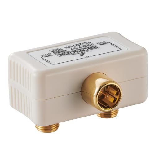 ・ EC-2D1WH(H)・地デジ、衛星放送対応壁面取付用2分配器。テレビの電波を2つに分けます。・新4K8K衛星放送に対応。従来の2K放送のテレビでも使用できます。・入力側はストレートプラグ式、壁面TV端子に直接差し込みます。出力側はF形...