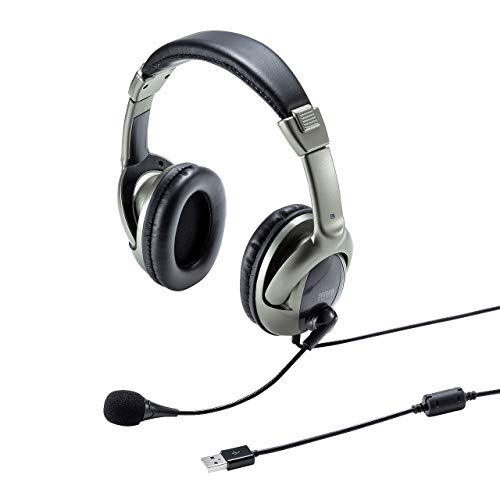 ・ 大型 MM-HSU10GM・・PatternName:単品・周りの雑音を拾いにくいノイズキャンセルマイク採用のUSBヘッドセット。・USBポートに接続するだけの簡単接続です。・大型のソフトイヤーパッドで快適に装着できます。・マイクミュー...