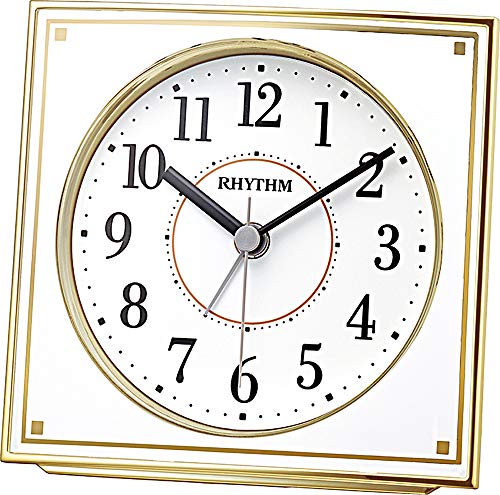 モダン・ゴールド 11x11.3x6.4cm 4RL437SR18・・Color:ゴールド・サイズ:11×11.3×6.4cm・使用電源:単3型×1本(別売)・秒針:ステップ秒針・ムーブメント:電波時計・アラーム:電子音(4段階)、止めても...