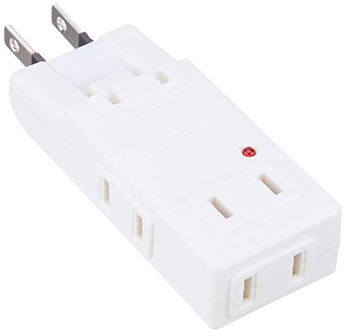 -/-/HS-AKS4PBT-W・パッケージ個数:1・コンセント:4個口(br)プラグ形状:フリープラグ(br)15A 125V 合計1500ワットまで雷に強いマイクロタップ 安心の雷ガード 熱に強いPBT樹脂使用で耐熱性アップ 収納式プラ...