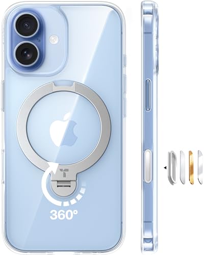 クリア/iPhone 17 用/iPhone 17 用・Color:クリアSize:iPhone 17 用・90° 精密位置決め＋ワンタッチ安定設置高頻度シーンに効率対応??効率重視のユーザー向けに設計され、リングスタンドは「ゼンマイ式滑ら...