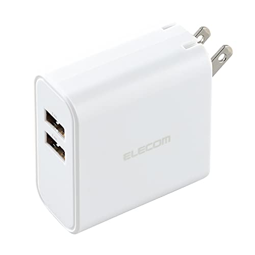 充電器ホワイト/1個 (x 1)/EC-AC03WH・Color:ホワイトStyle:充電器・パッケージ個数:1・スマートフォンやタブレットに付属もしくは対応する充電用USBケーブルを使用して、各ポート12W(5V/2.4A)、合計24W(...
