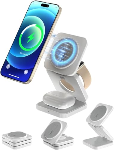 ホワイト/White01/-・Size:White01・【オールインワンの設計・人体工学なデザイン】Yamisan 3in1ワイヤレス充電器M9は、1つの充電器でiPhone、Apple Watch、AirPodsを同時に充電できる優れた製...