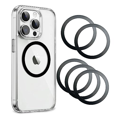ブラック/超薄型-5個入り/5p_black・Size:超薄型-5個入りColor:ブラック・【極薄0.2mmデザイン】この金属Magsafeシールは、わずか0.2mmの厚さと1.2gの軽量さを実現するために特別に設計されています。スマホに...