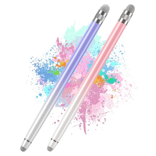 ピンク/パープル/-/-・Color:ピンク/パープル・【タッチスクリーンタッチペン】スタイラスペン遅延がなく、使用中にラグがありません、タッチペンはあなたのスクリーンを損傷しません、タッチペン画面を損傷しません、タッチペン スマホ2つの異...
