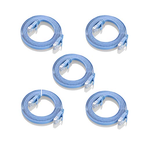 ブルー/1M*5/-・Size:1M*5Color:ブルー・【ヒューマナイズドデザイン】この製品はお客様に優しいデザインで、1セットで5本の2メートルネットワークケーブル同梱されています。コスパ最高と思います。薄さ1.5mmの超薄型パスタケ...