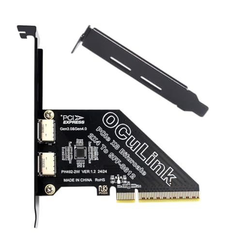 PCIE-8x to Dual Oculink-4xブラック/-/SF-057-OC05-NG・Style:PCIE-8x to Dual Oculink-4x・取り外し可能な PCIE PCI-Express マザーボード 1 枚を接続で...