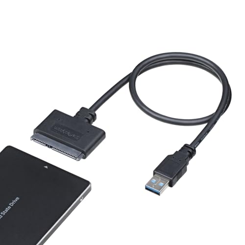USB 3.0ブラック/2.5インチ SATA/USB3S2SAT3CB・Size:2.5インチ SATAStyle:USB 3.0・パッケージ個数:1・ノートパソコンからSATA SSD/HDDにアクセスできるSATA-USBケーブル・読...