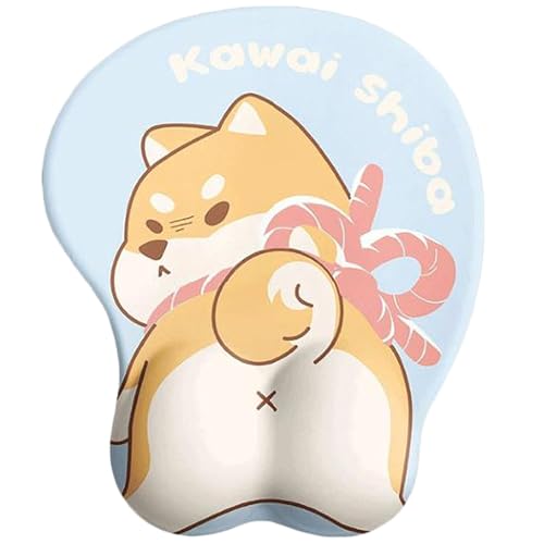 マウスパッド のみ/-/-・Color:マウスパッド のみ・手首の負担を軽減！可愛すぎる柴犬マウスパッド＆リストレストで快適なPC作業を！ 長時間のデスクワークで手首や腕に痛みを感じていませんか？ この可愛らしい柴犬デザインのマウスパッド一...