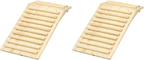 ウッドベージュ/2個/-・Size:2個・パッケージ個数:2・色: ベージュ・パッケージ重量: 1.07 kg・素材: 木材飼育ケージの前面扉から安全に出入りできます。