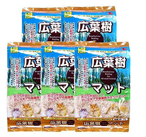 ブラウン/7L/-・パッケージ個数:5・小動物用床敷き材人と小動物の肌に優しい広葉樹マット・本体重量 :850g・内容量:7リットル・原産国:アメリカしなやかな広葉樹(ポプラ材)を100％使用した敷材です。 一般的なチップ（針葉樹材）などに...
