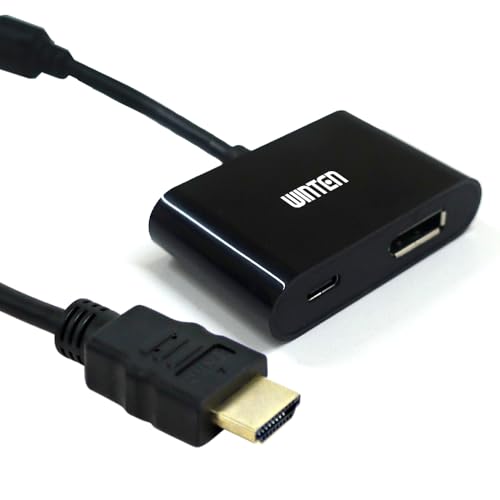 HDMI≫DisplayPortアダプタブラック/-/WT-CHD02-BK・Style:HDMI≫DisplayPortアダプタ・パッケージ個数:1・? HDMI → DisplayPort 映像変換ケーブル（※接続方向は一方向のみ対応／...