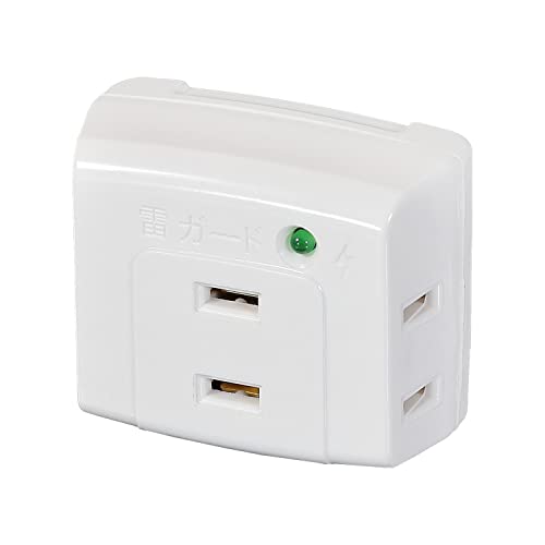 トリプルホワイト/3個口/A-300SB(W)・Size:3個口・パッケージ個数:1・【雷に強い】1つのコンセントから3方向に電源を分配することができます。耐雷サージ機能付トリプルタップです。・【電源ラインサージ低減】内蔵されたサージ低減素...