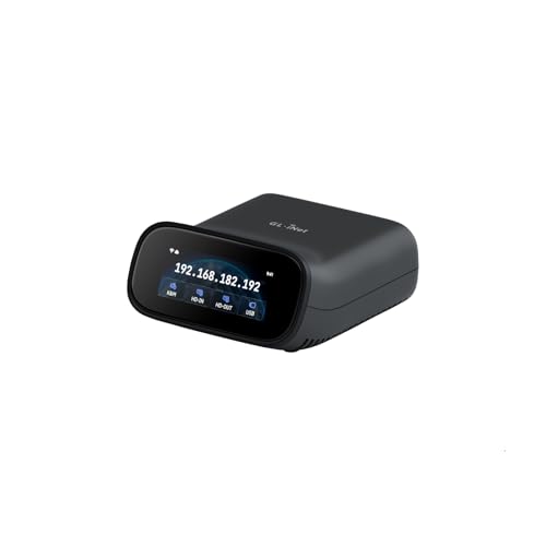 ブラック/-/GL-RM10・パッケージ個数:1・【デュアルバンドWi-Fi 6 デスクトップKVMデバイス】Comet Proは2.4GHzと5GHzの両Wi-Fiバンドに対応し、配線を最小限に抑えたスッキリとした設定を実現します。有線・...