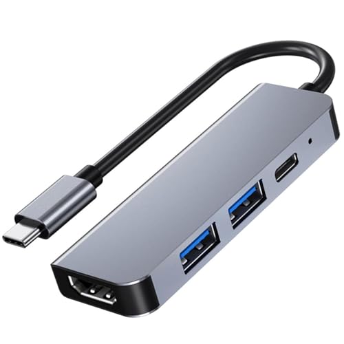 グレー/4 in 1/4 in 1 - Gray・Color:グレーSize:4 in 1・パッケージ個数:1・【多機能USB C 変換アダプタ】：USB C HDMI 4-in-1 変換アダプタは、HDMI、USB 3.0、USB 2.0...