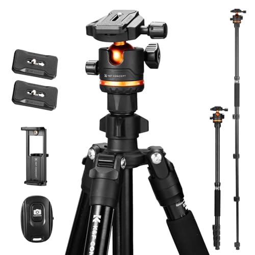 O255A5+BH-36・Style:O255A5+BH-36・パッケージ個数:1・【フレキシブル&ポータブル】: カメラ三脚は実用的であると同時にポータブルです。5ピースの脚構造で、ユーザーのさまざまなニーズを満たすために高さを55 cm...