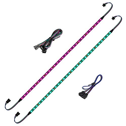 モダンピン/4PIN 12V 2x50CM/-・Size:4PIN 12V 2x50CM・「幅広い互換性」BTF-LIGHITNG 5050 RGB LEDテープライトは、Gigabyte RGB Fusion、MSI Mystic Lig...