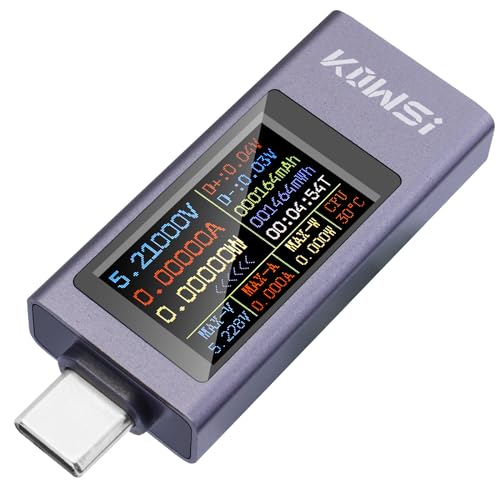 3C/-/2303C・Color:3C・【USB Cパワーメーター】このUSBテスターは、タブレット、充電器、パワーバンク、ケーブルなどのUSB-Cデバイスの電圧、電流、電力、容量、エネルギー、時間、温度を測定できます。双方向電流とオフライ...