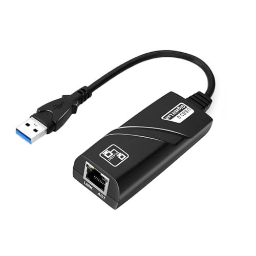ブラック/USB LAN 有線LANアダプタ/-・USB to RJ45 有線LANアダプター：SwitchやパソコンのUSBポートをギガビットのRJ45ポートに変換するLANアダプタです。ネットゲーム、ビデオ会議、ファイル転送など快適なネ...