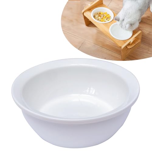 WHITE/13.9*5cm 陶器のボウル/BOWL-L・Size:13.9*5cm 陶器のボウル・【セラミックボウル】犬，猫餌入れ 、ペットフードボウル、 セラミックボウル。・【特徴】重さがあるので安定していて食べやすい、深さあるもので、...