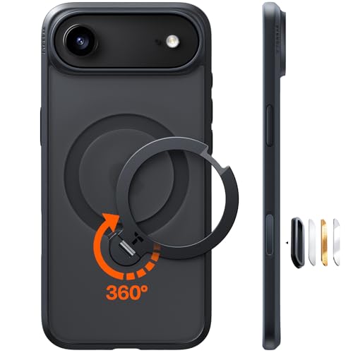 ブラック/iPhone Air 用/iPhone Air 用・Color:ブラックSize:iPhone Air 用・90° 精密位置決め＋ワンタッチ安定設置高頻度シーンに効率対応??効率重視のユーザー向けに設計され、リングスタンドは「ゼン...