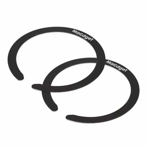 ブラック/-/MGT-SP・PatternName:Black・国内クラウドファンディング1000万円を越えたスマホリング型MagSafe充電器「MaGdget ChargeRing」に付属しているメタルプレート。MagSafeアイテムをワ...