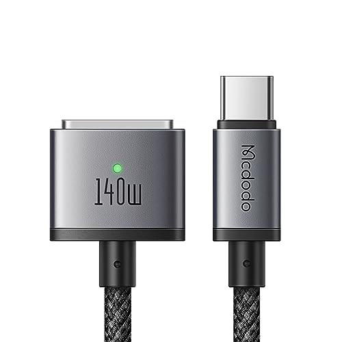 【超高速充電、140W USB-C to MagSafe 3 磁気充電ケーブル】：古典への回帰、高速にフラッシュ充電。PD3.1 急速充電新規格を対応し、最大140Wの出力でMacBook Pro 16“を約30分で60% まで充電します。...