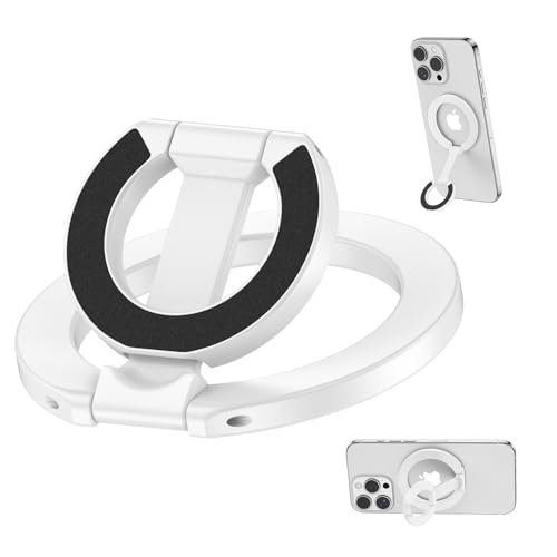 ホワイト/-/-・Color:ホワイト・??【両面マグネット機能超便利】：2025年最新作の「T13」マグネットスマホリングは、両面マグネットに設計されて超便利に使用できます。マグネット式の車載ホルダーというような磁力のある物はもちろん、ス...