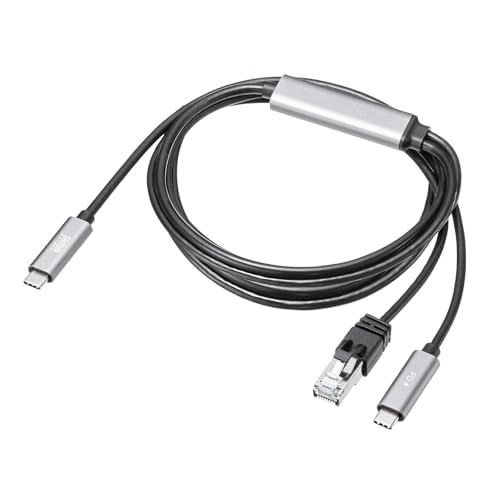 ブラック/2m/KB-SL6CLANPD2BK・Size:2m・パッケージ個数:1・USB Type-CポートをLANポート（RJ-45）に変換し、有線ネットワークに直接接続が可能です。・PD100Wの急速充電に対応し、ネットワーク接続と同...