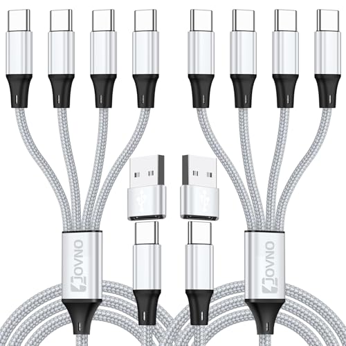 シルバー/-/xc-1cto4c・【PD 40W+QC 3.1A 高速充電＆データ転送】：このUSB A/Cから複数のUSB Cへの分岐ケーブルは、最大40W/3.1Aの出力をサポートし、USB AからUSB Cケーブルは最大3.1Aの出力...