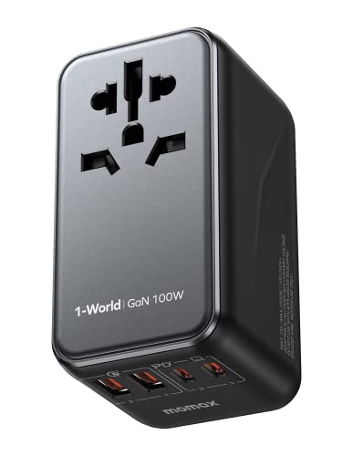 変換プラグブラック/100W/GA100・Size:100WColor:ブラック・パッケージ個数:1・【超高速の100W出力・先進のGaNテクノロジー】MOMAX海外変換プラグは、世界中最速の海外旅行用マルチ変換プラグです。単ポートを使用す...